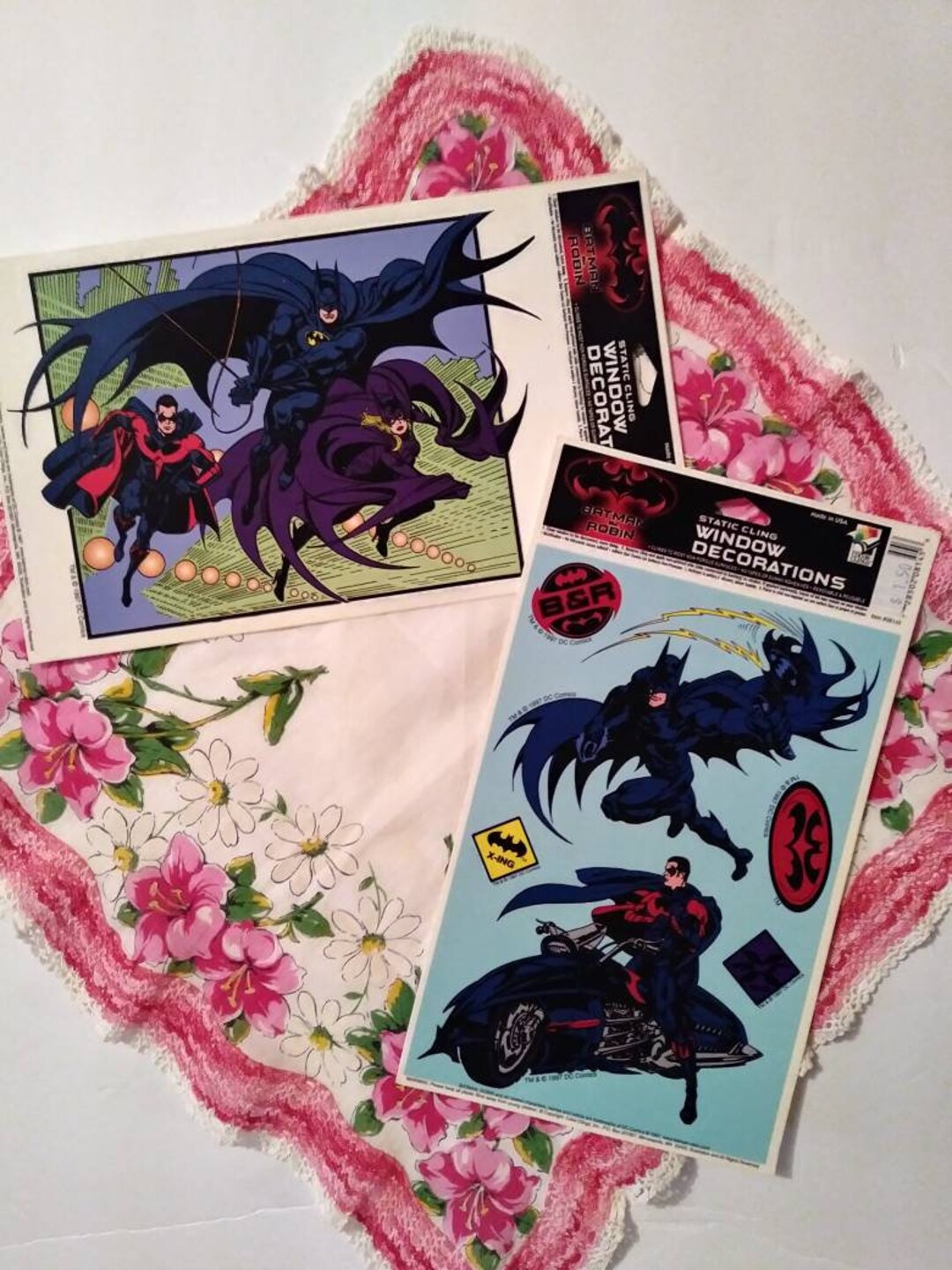 Vintage Batman Window Decorations Window Film Mint DC Batman and Robin ...