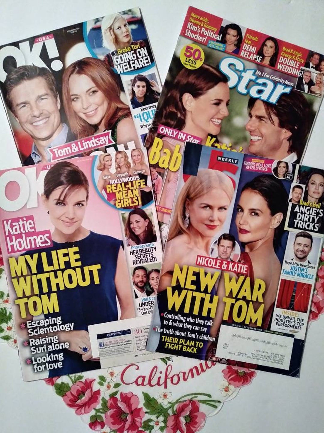 Tom Cruise Magazine Lot English Ok Star Us Gossip Magazine Lot - Etsy
