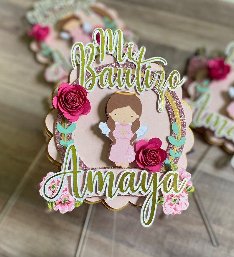 Baptism Mi Bautizo Cake Topper Girl Baptism Mi Bautizo - Etsy