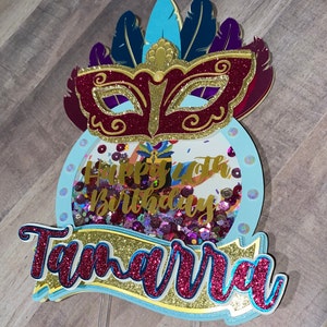 Carnaval Cake Topper, Carnaval Birthdays, Carnival Birthday, Colroful ...