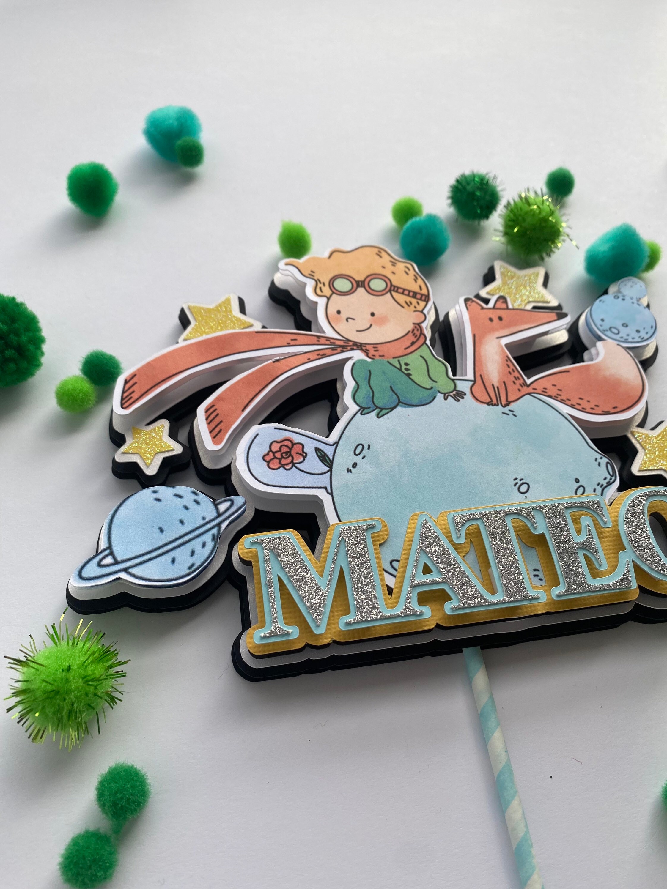 Little Prince Cake Topper, Handmade Party Decor - Etsy