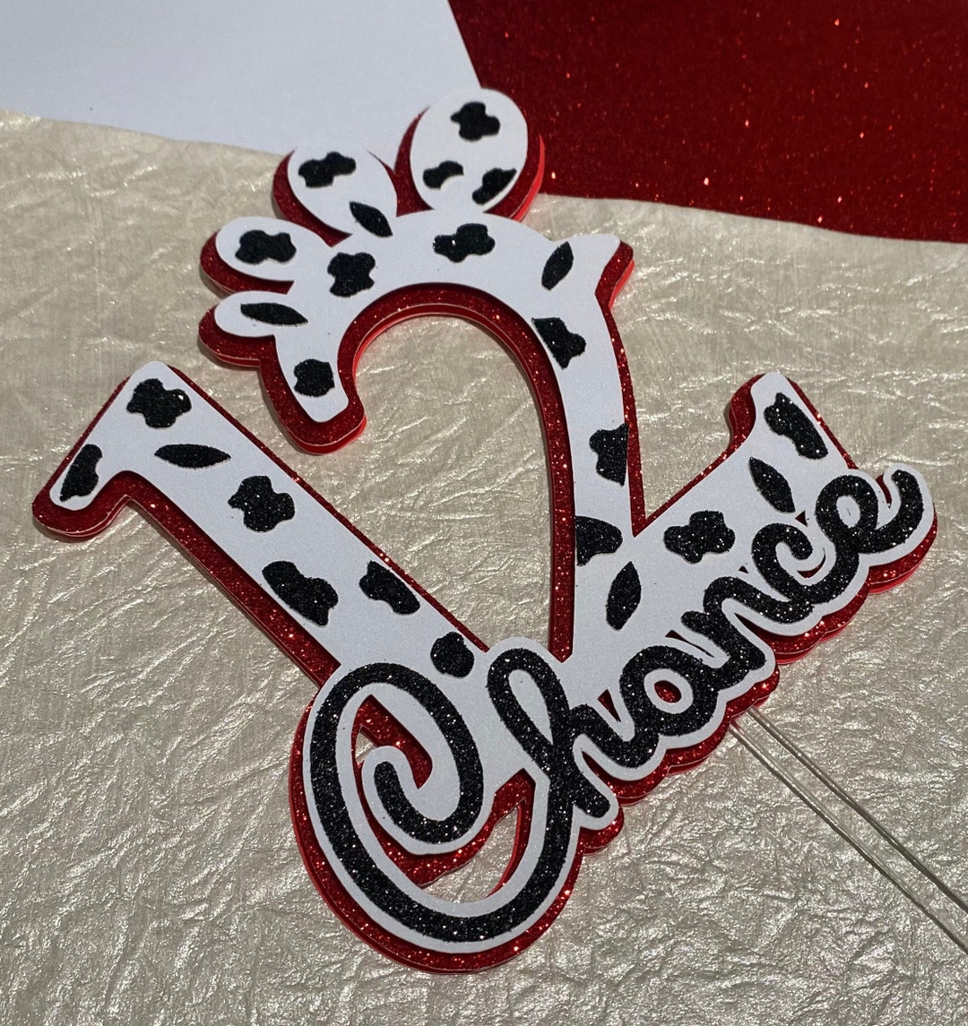 Cow Print Cake Topper, CFA Inspired Birthdays, Cow Print Birthday, CFA ...