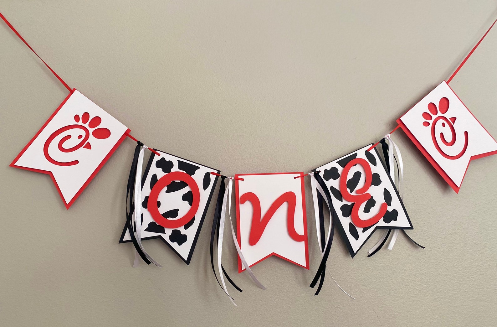 Cow Birthday Banner Birthday Banner Chick Fill A Birthday - Etsy