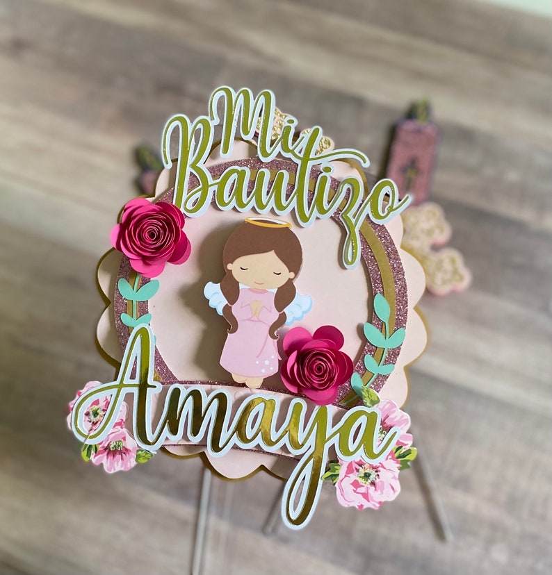Baptism Mi Bautizo Cake Topper Girl Baptism Mi Bautizo - Etsy