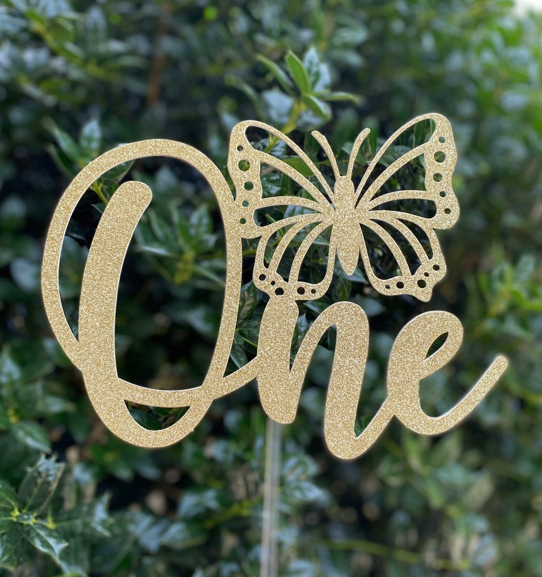 Butterfly First Birthday Cake Topper, ONE Cake Topper, 1st Birthday ...