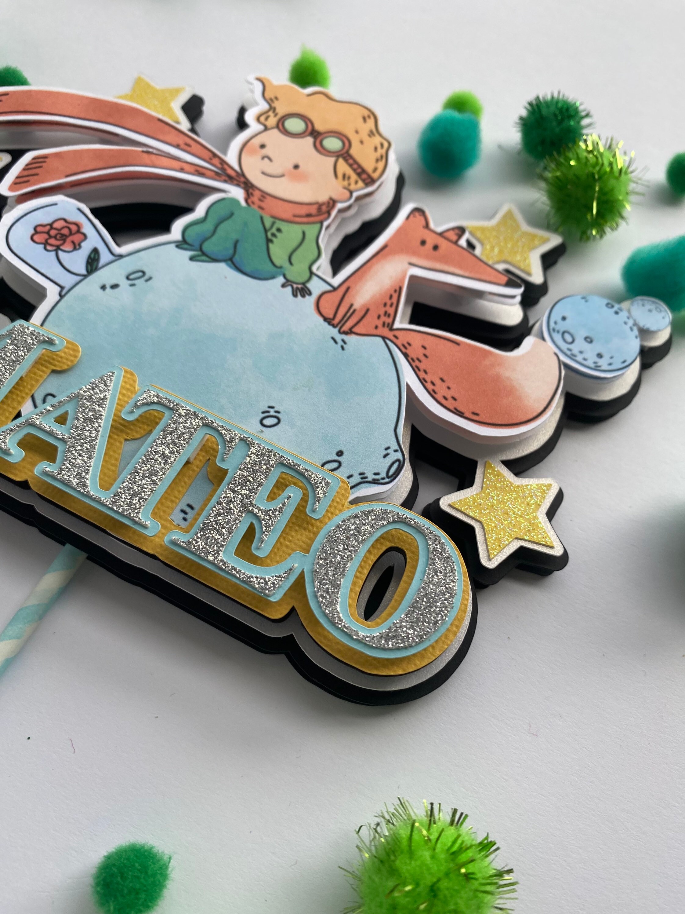 Little Prince Cake Topper, Handmade Party Decor - Etsy
