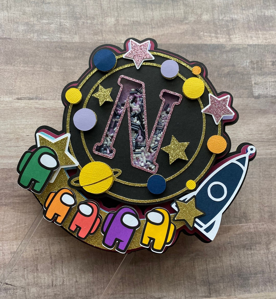 Among Us Inspired Cake Topper, Among Us Cake Topper, Among Us Decor ...