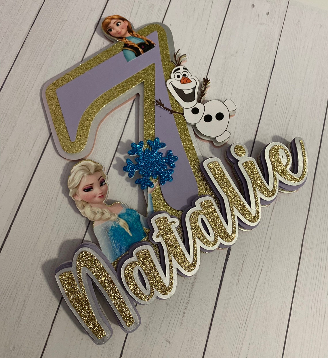 Frozen Cake Topper Frozen Birthday Decor Anna Elsa and | Etsy