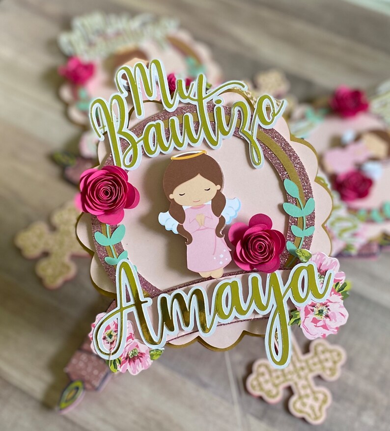 Baptism Mi Bautizo Cake Topper Girl Baptism Mi Bautizo - Etsy