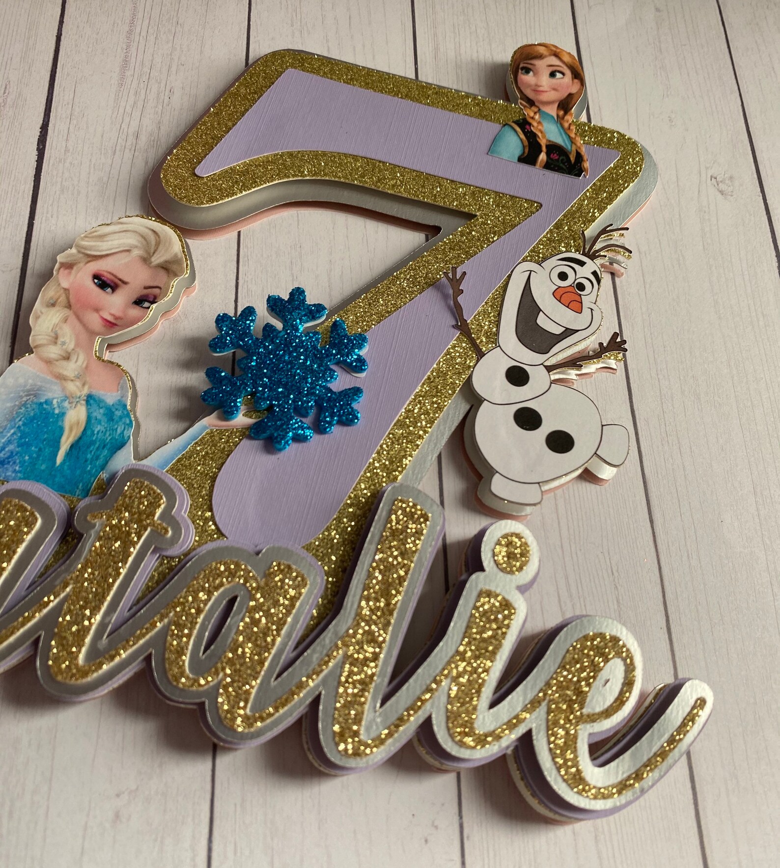 Frozen Cake Topper Frozen Birthday Decor Anna Elsa and | Etsy