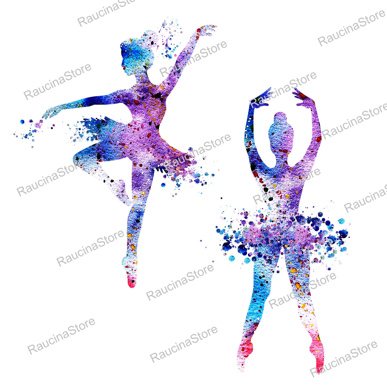 Ballet Clipart Ballerina Clipart Watercolor Ballet - Etsy