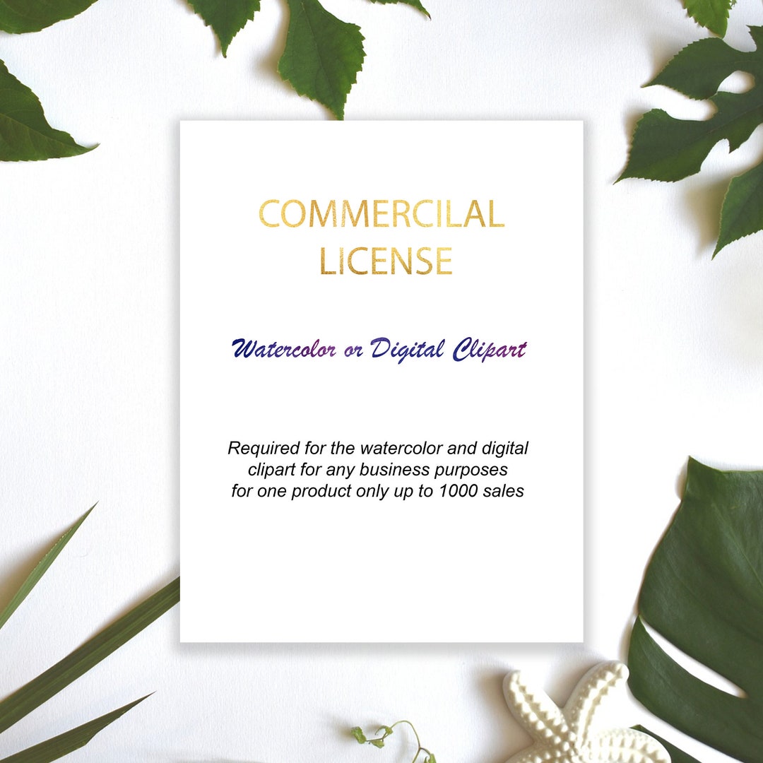Extended License for Commercial Use of One Any Product, Commercial Use ...