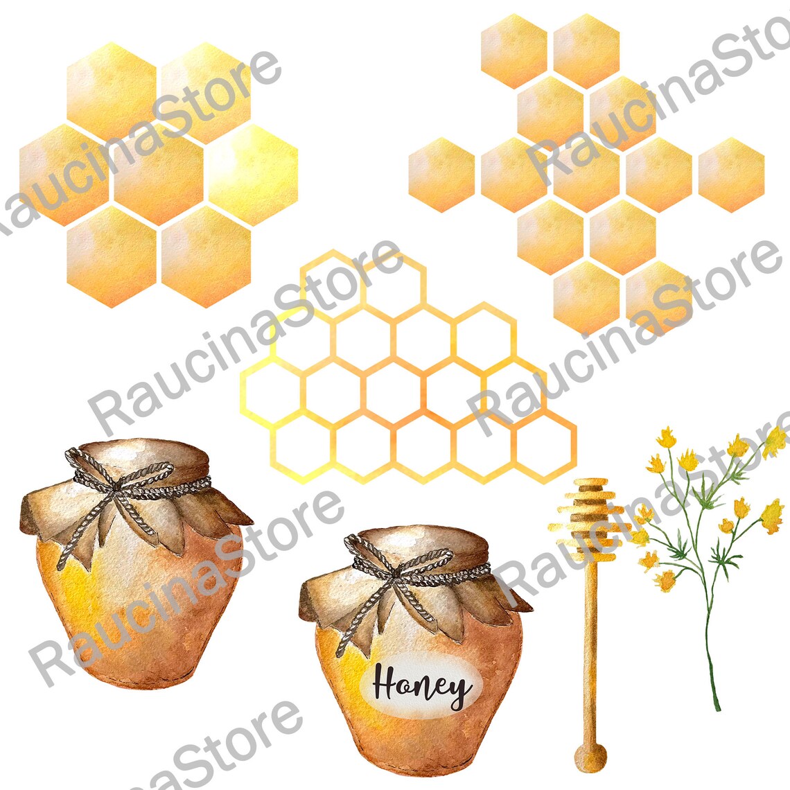 Honey Clipart Watercolor Bee Clipart Watercolor Clipart Bee | Etsy Canada