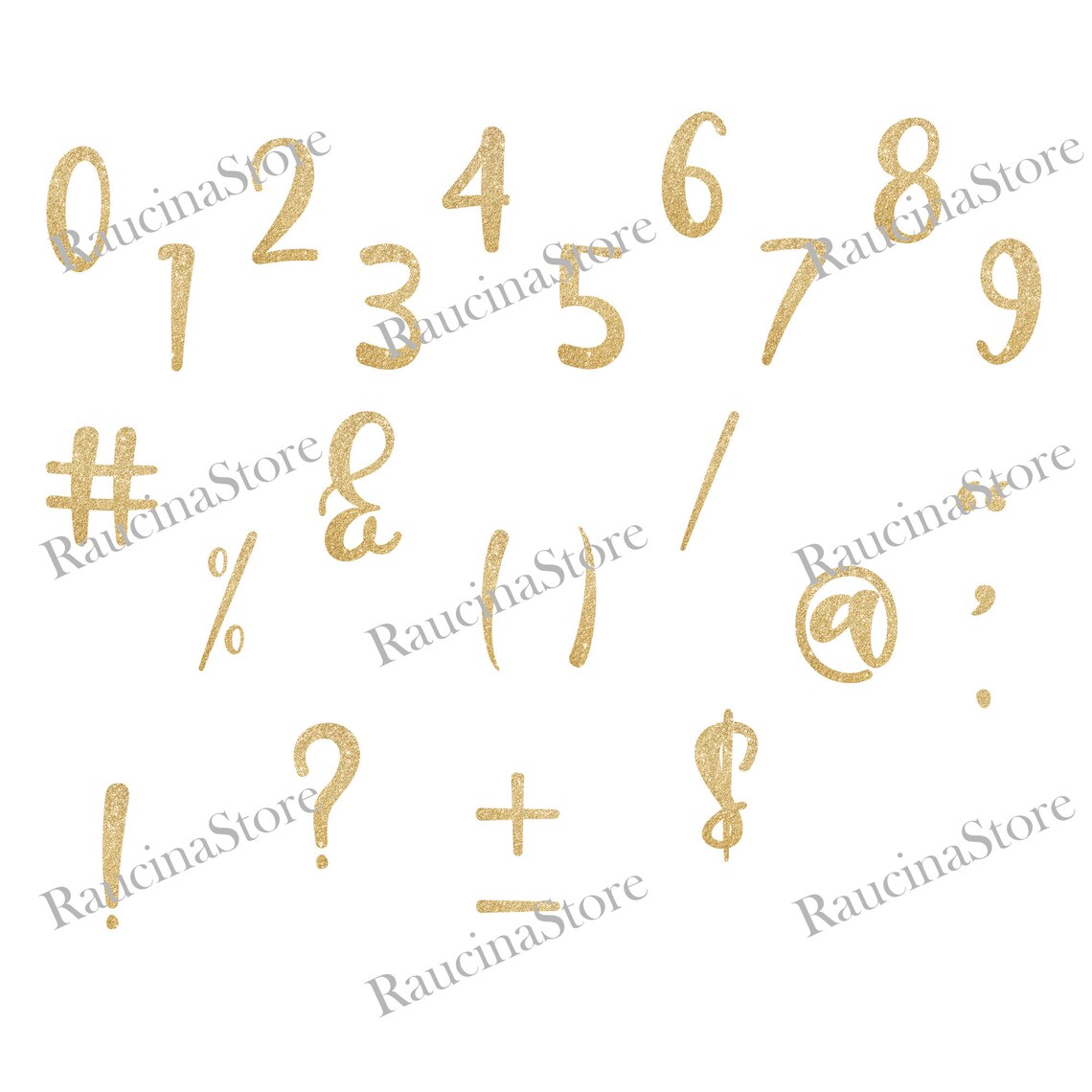 Gold Glitter Alphabet Gold Letters Clipart Numbers Clipart - Etsy