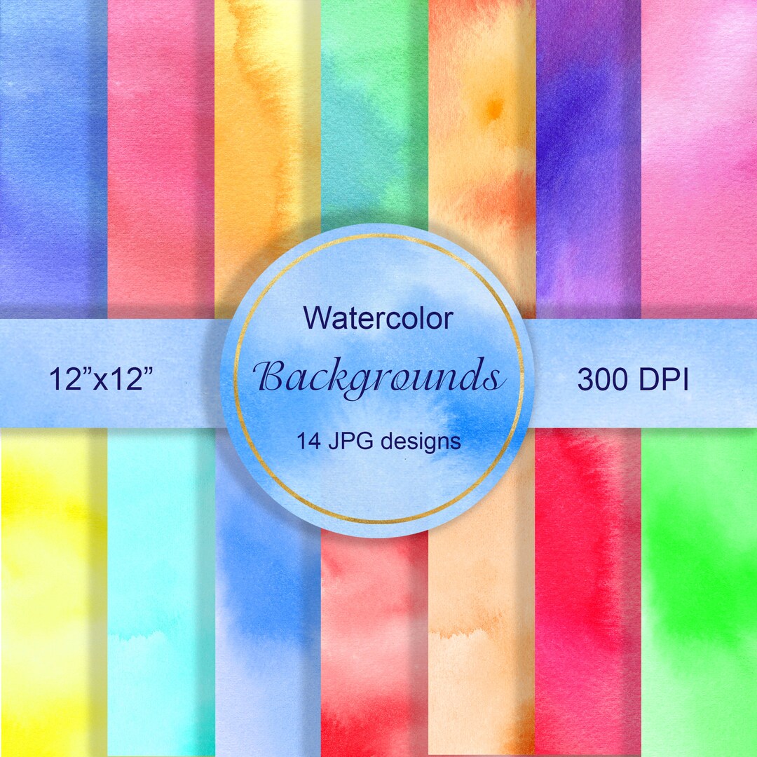 Watercolor Digital Paper Pack, Watercolor Paper, Watercolor Background ...
