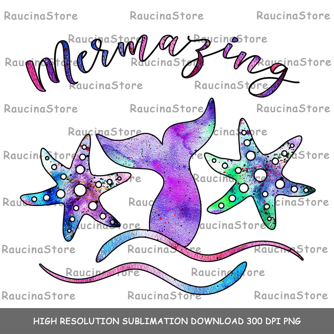 Mermaid Sublimation, T Shirt Sublimation Design, Inspirational ...