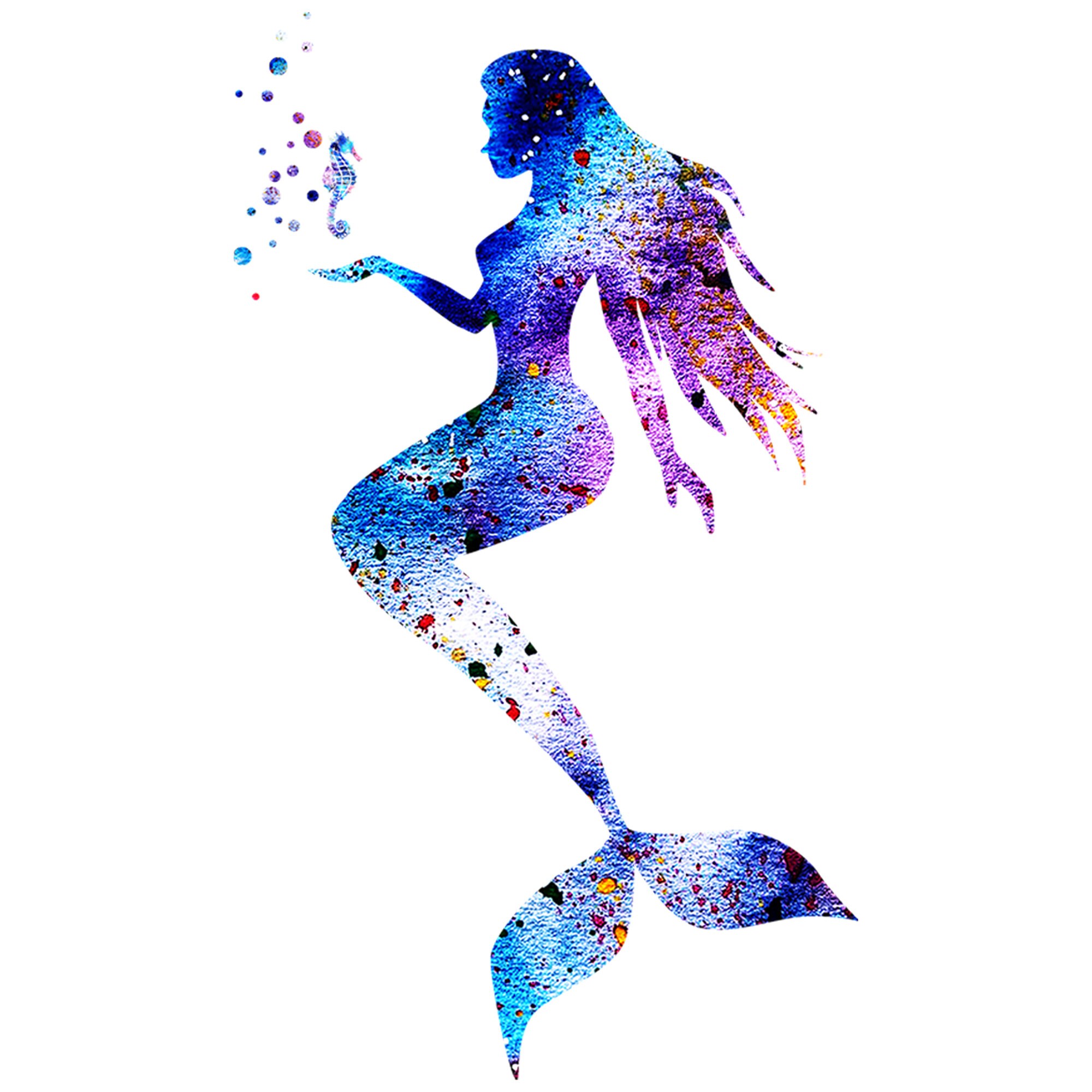 Mermaid Clipart Mermaid Sublimation Download Watercolor - Etsy