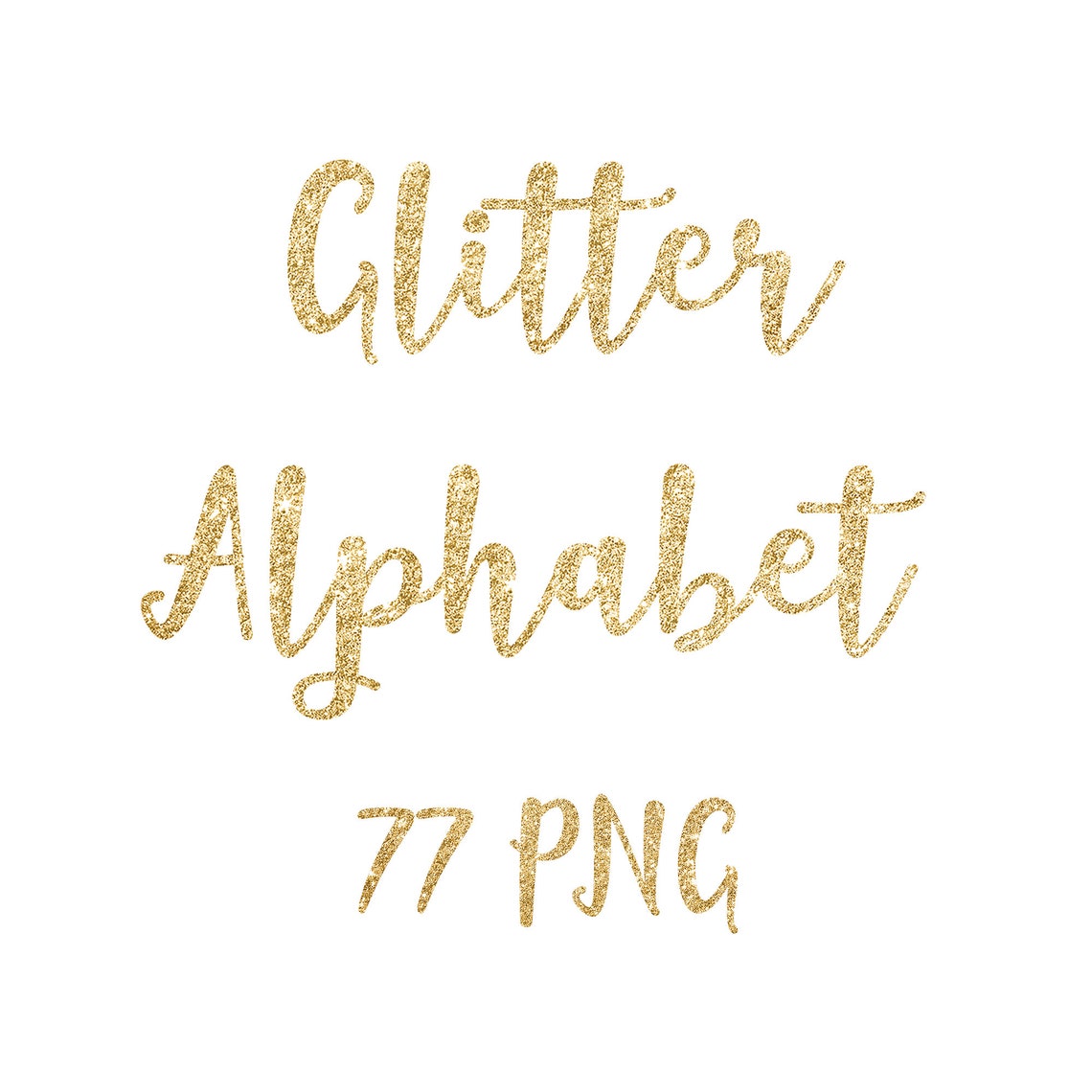 Gold Glitter Alphabet Gold Letters Clipart Numbers Clipart - Etsy