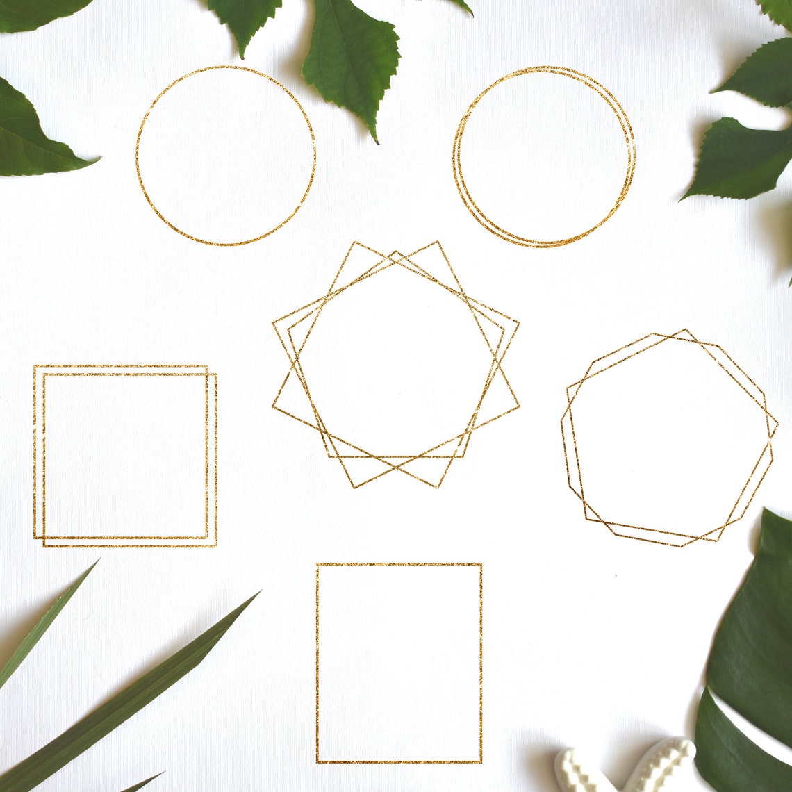 Gold Digital Frames Frames Clipart Digital Frames Wedding - Etsy