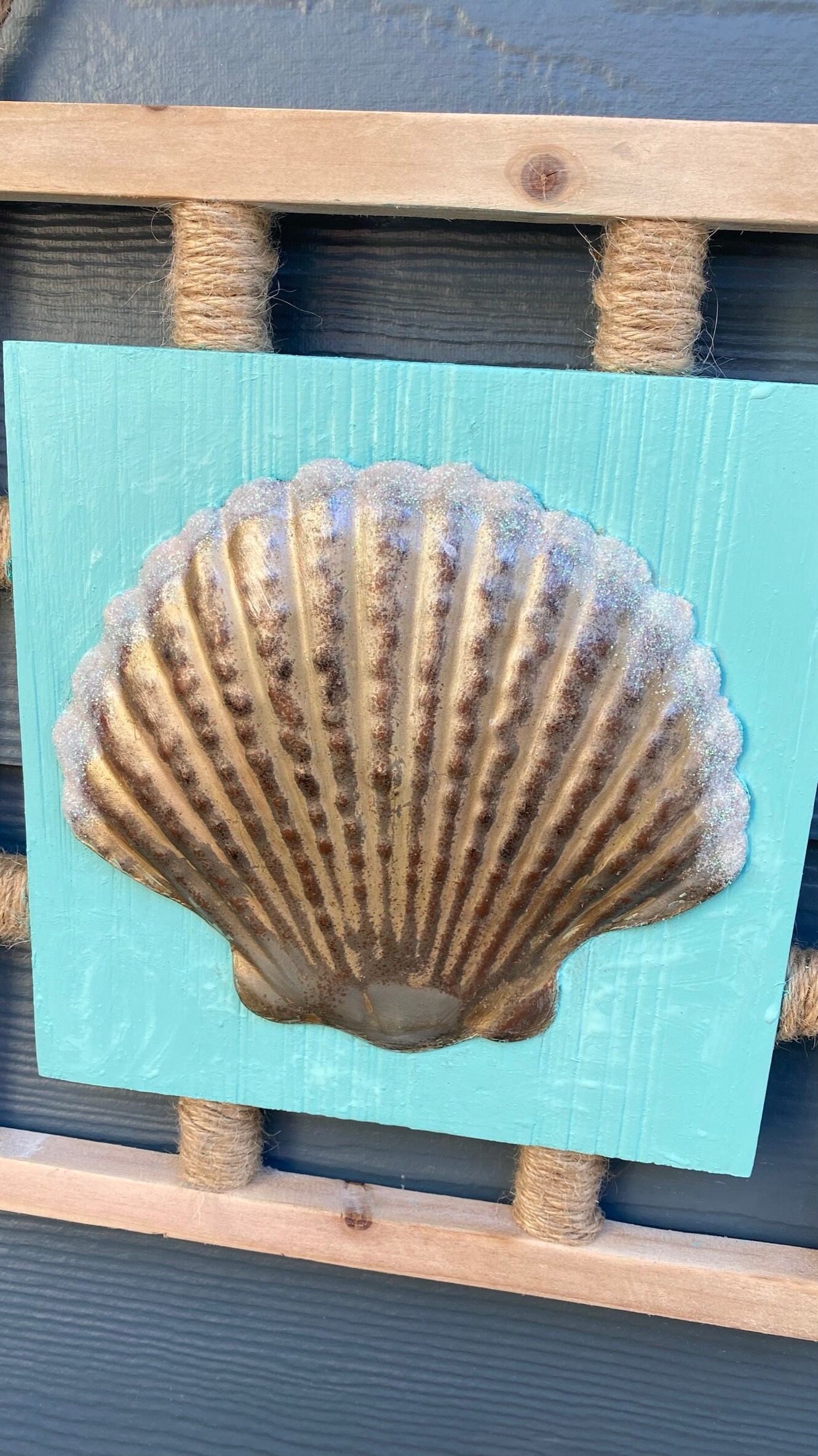 Nautical/beach Seashell Wall Decor or Door Decor - Etsy