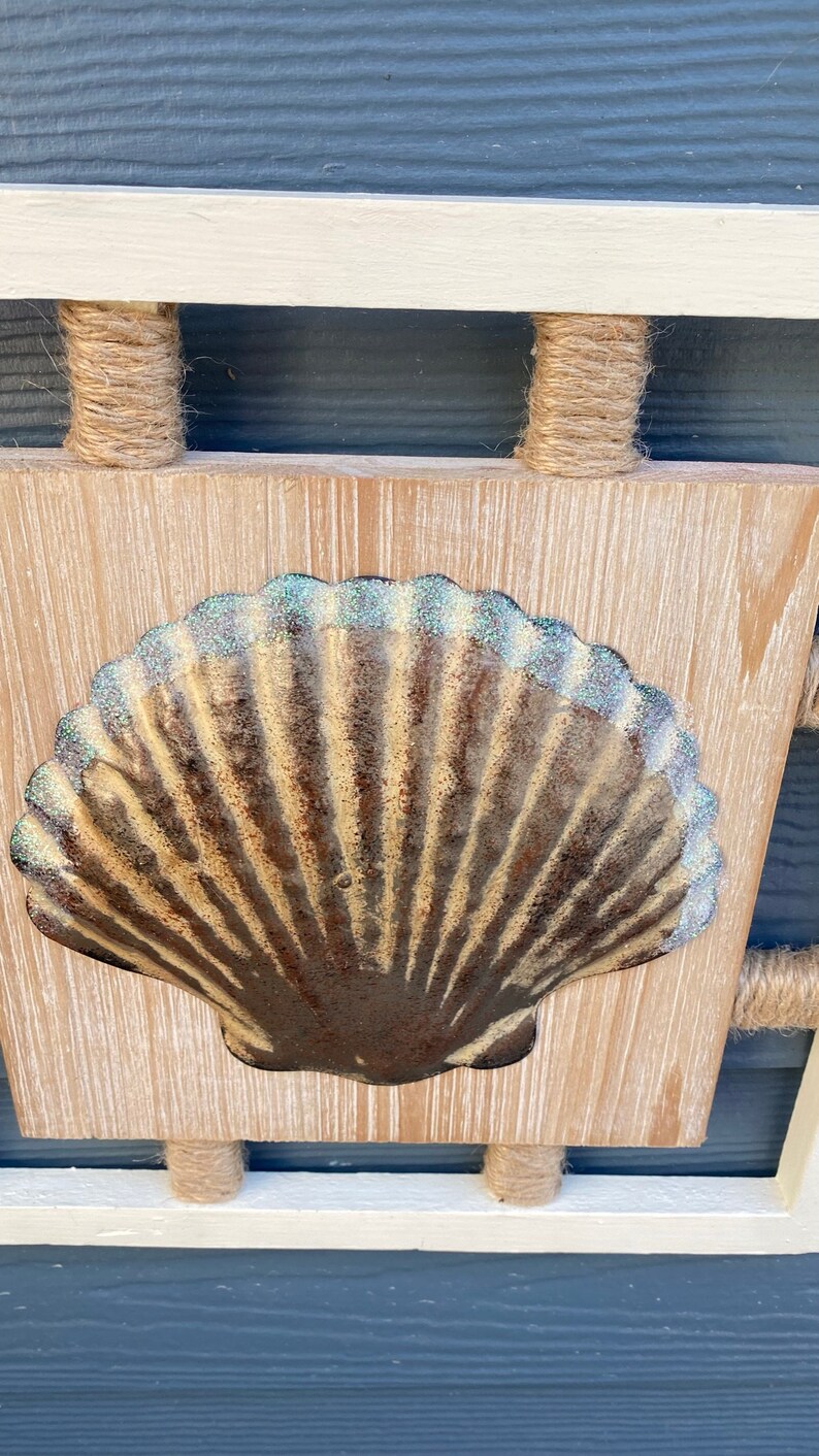 Nautical/beach Seashell Wall Decor or Door Decor - Etsy
