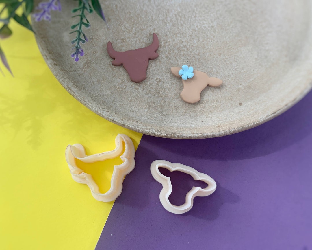 Cow and Bull Polymer Clay Cutters 2 Piece Set Farm - Etsy