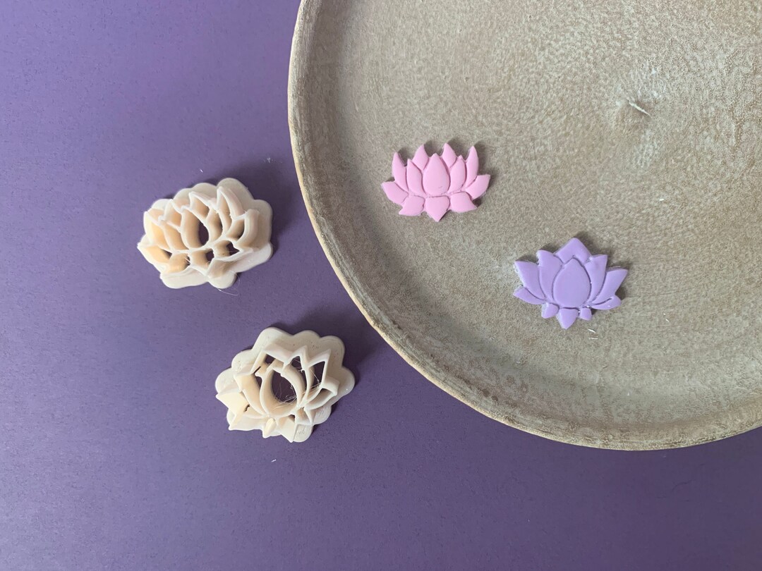Lotus Polymer Clay Cutters 2 Piece Set Embossed Sharp Crafting Tool for ...