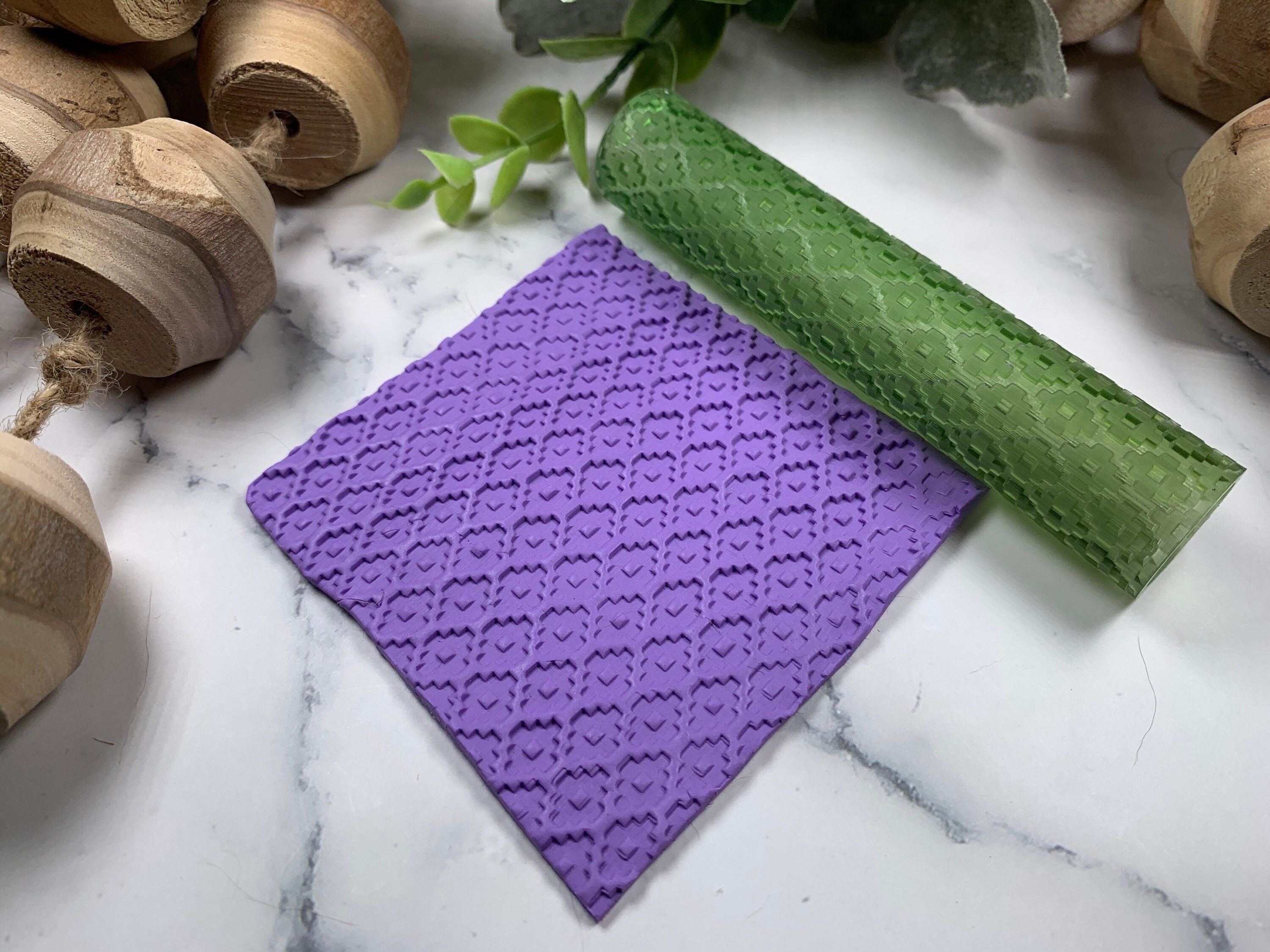 Aztec 1 Emboss Texture Roller Polymer Clay Tool Clay - Etsy