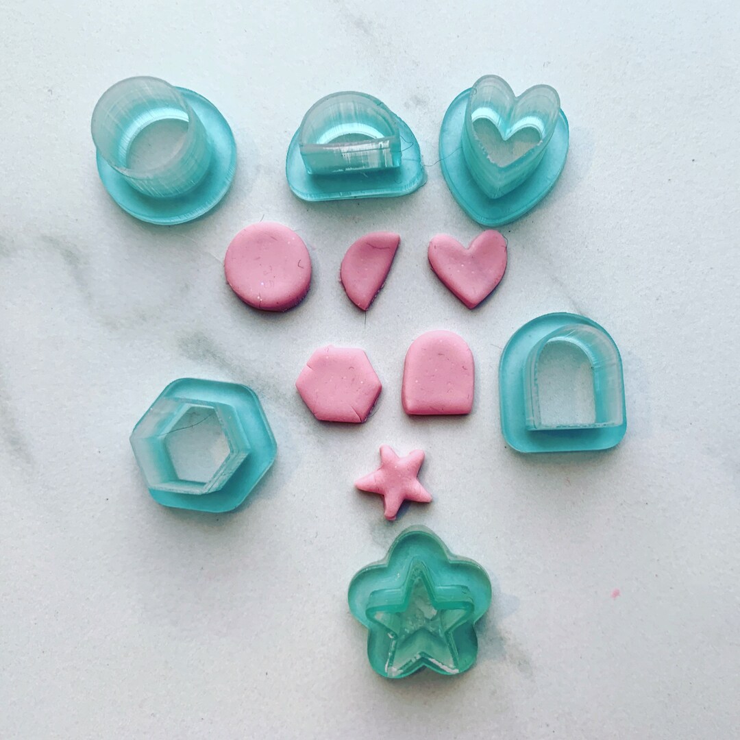 Basic Shapes Micro Polymer Clay Cutters 6 Piece Set Miniature Sharp ...