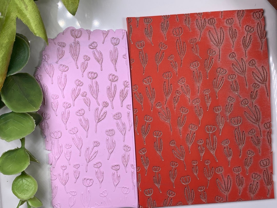 Tulips Polymer Clay Texture Themed Flexible Sheet Spring Rubber Clay ...