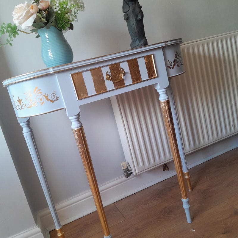 Blue Console Table - Etsy