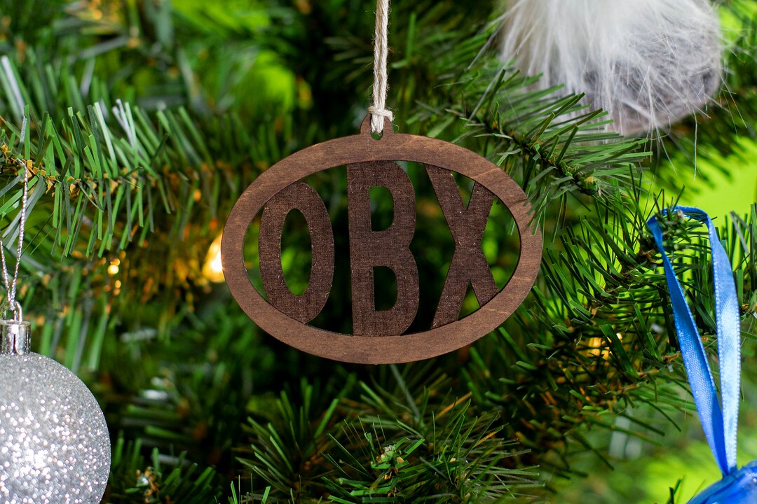 OBX Outer Banks Cutout Wooden Ornament - Etsy