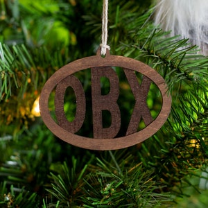 OBX Outer Banks Cutout Wooden Ornament - Etsy