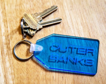 OBX Outer Banks Plastic Key Chain | Etsy