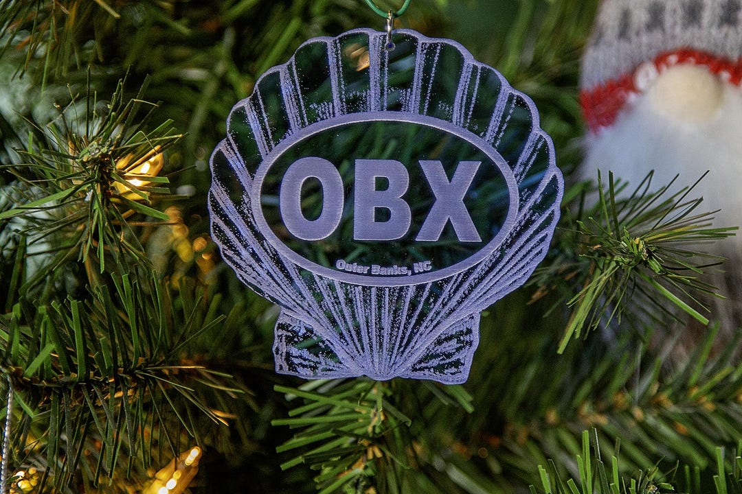 OBX Outer Banks Seashell Ornament - Etsy