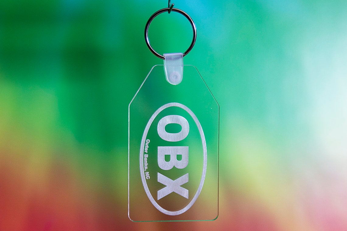OBX, Outer Banks Plastic Key Chain - Etsy