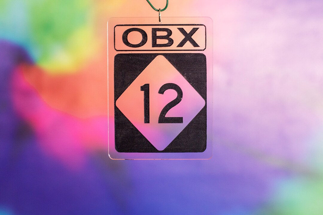 OBX Highway 12 Road Sign Hand Painted Ornament, Outer Banks - Etsy