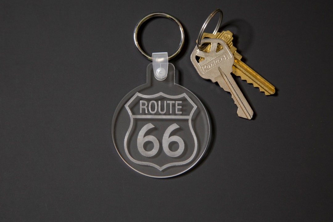 Route 66 Round Plastic Key Chain - Etsy