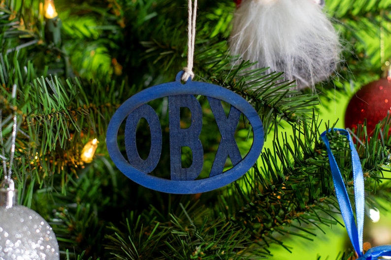 OBX Outer Banks Cutout Wooden Ornament - Etsy