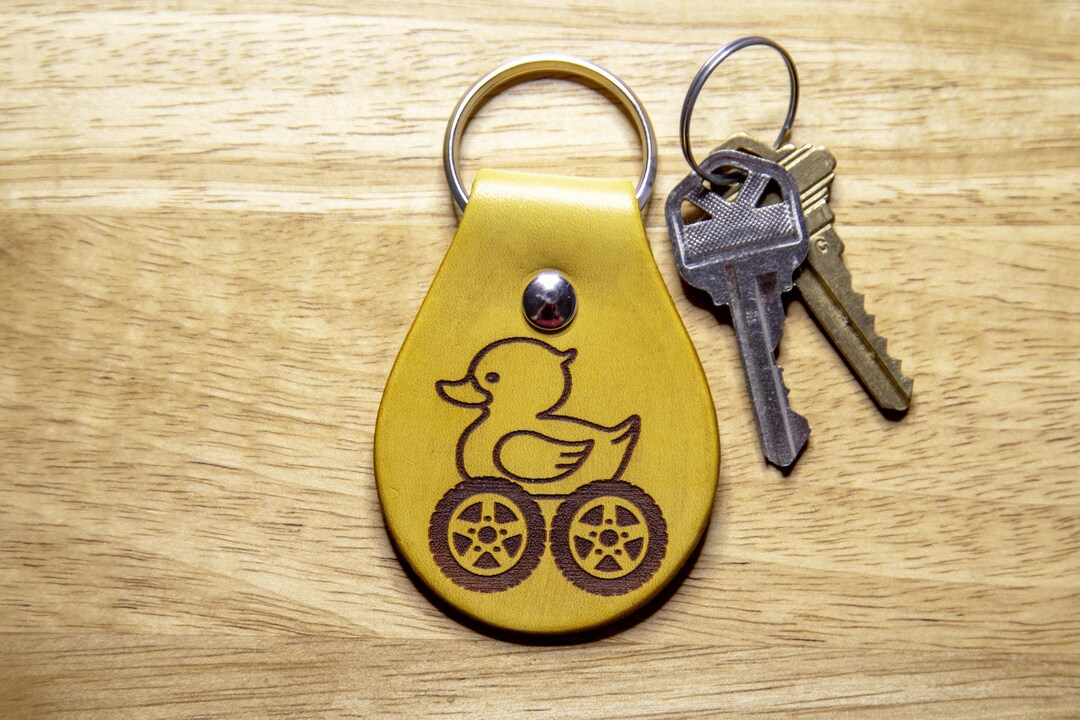 Rubber Ducky 4 Wheel Drive Leather Keychain - Etsy