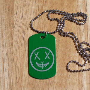 Purge Anarchy Smiley Face Emoji Dog Tag Necklace - Etsy