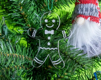 Rustic Metal Gingerbread Man Christmas Ornament Stencil - Etsy