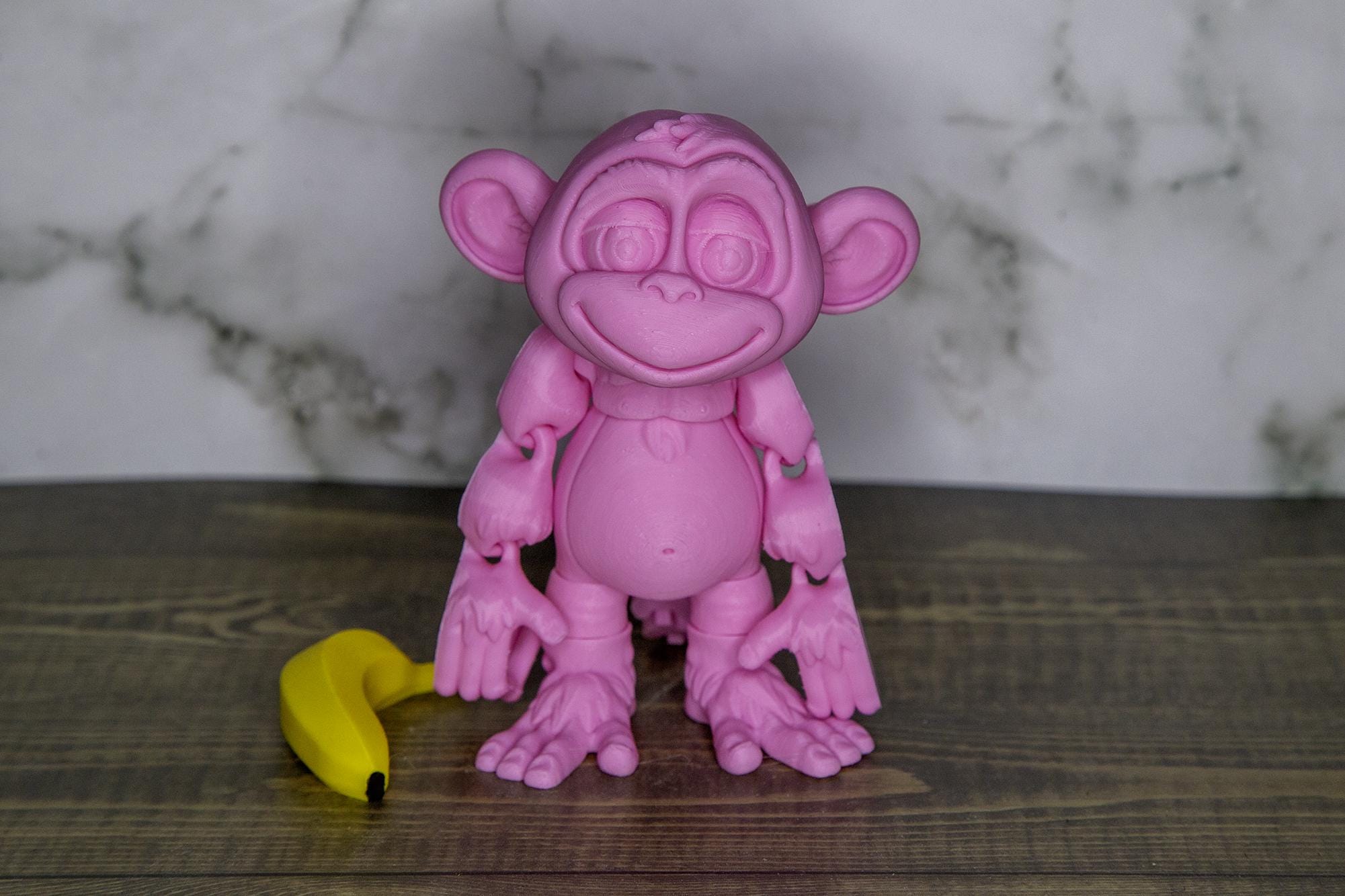 3d Printed Articulated Flexible Monkey Fidget Toy With Banana - Etsy
