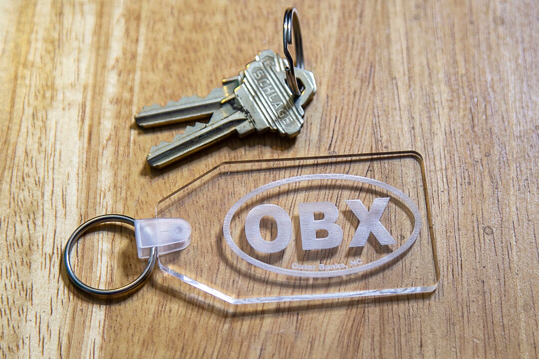 OBX, Outer Banks Plastic Key Chain - Etsy
