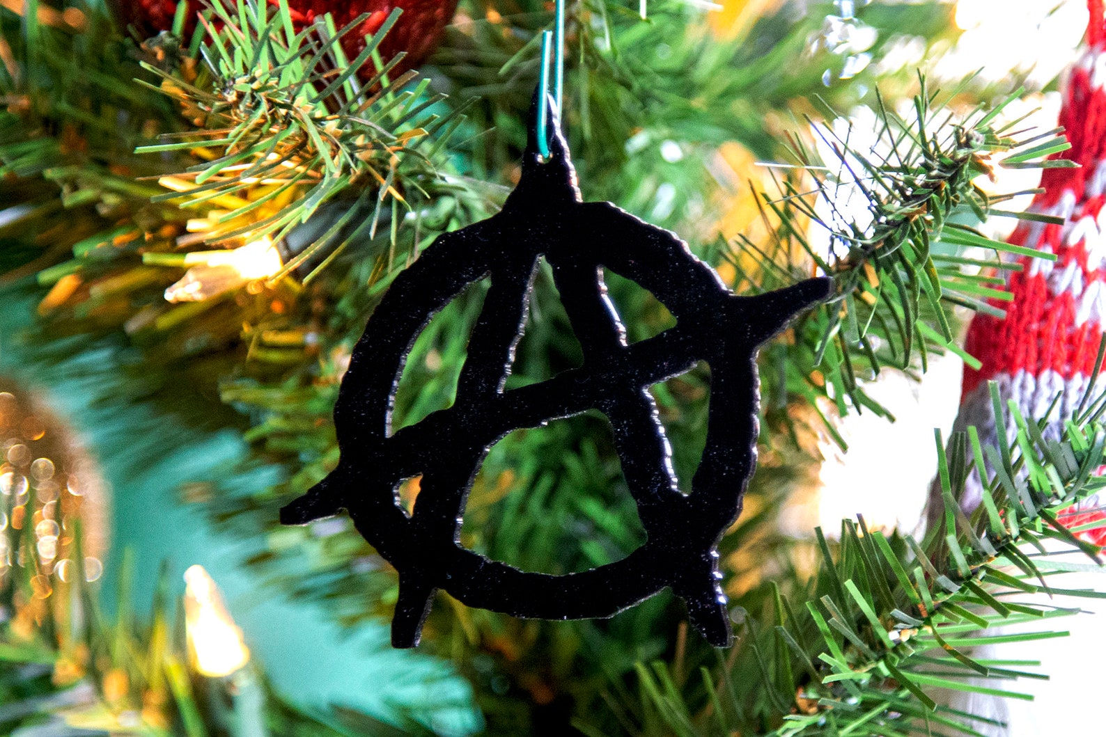 Anarchy A Cut Out Christmas Tree Ornament - Etsy UK
