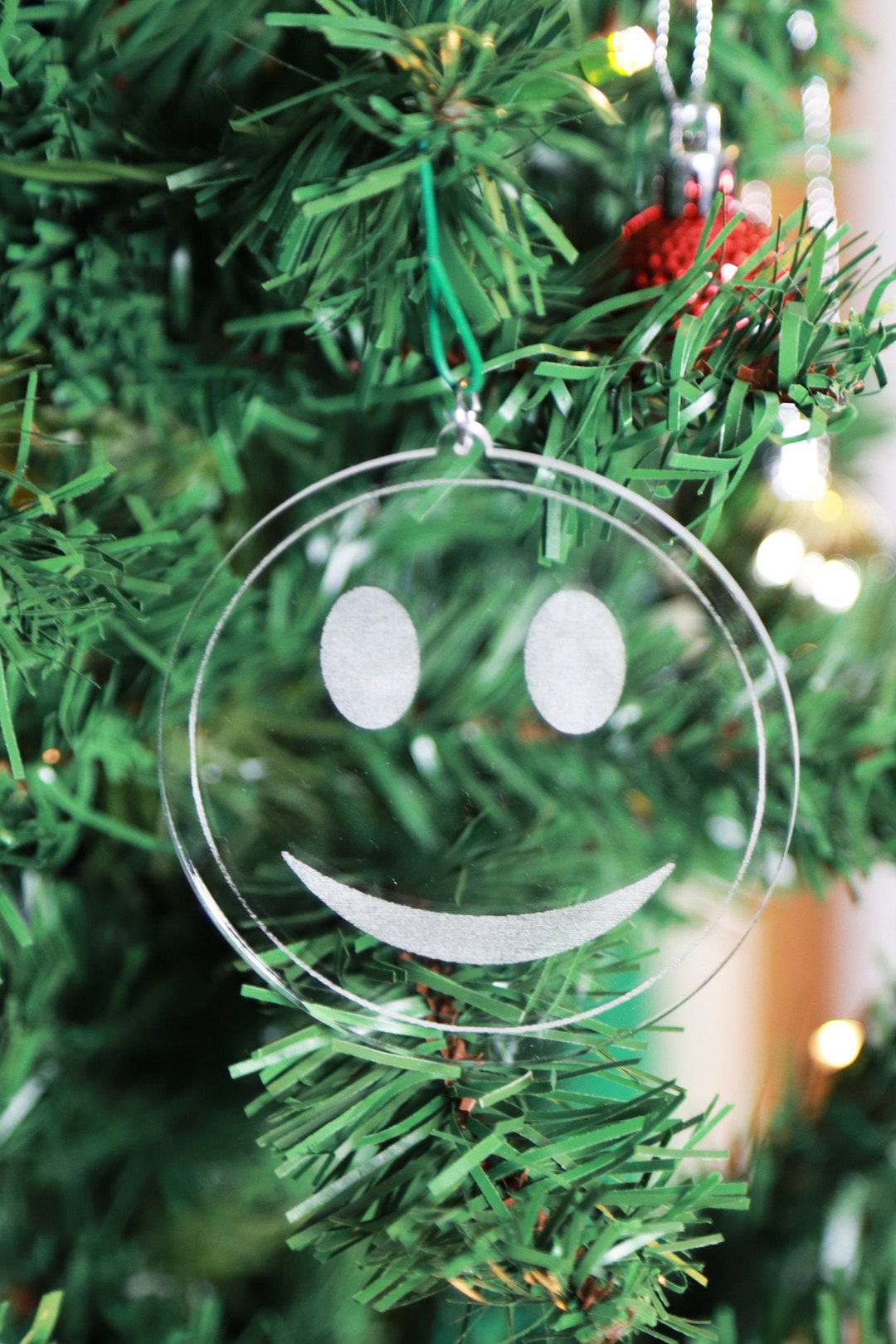Smiley Face Emoji Ornament - Etsy