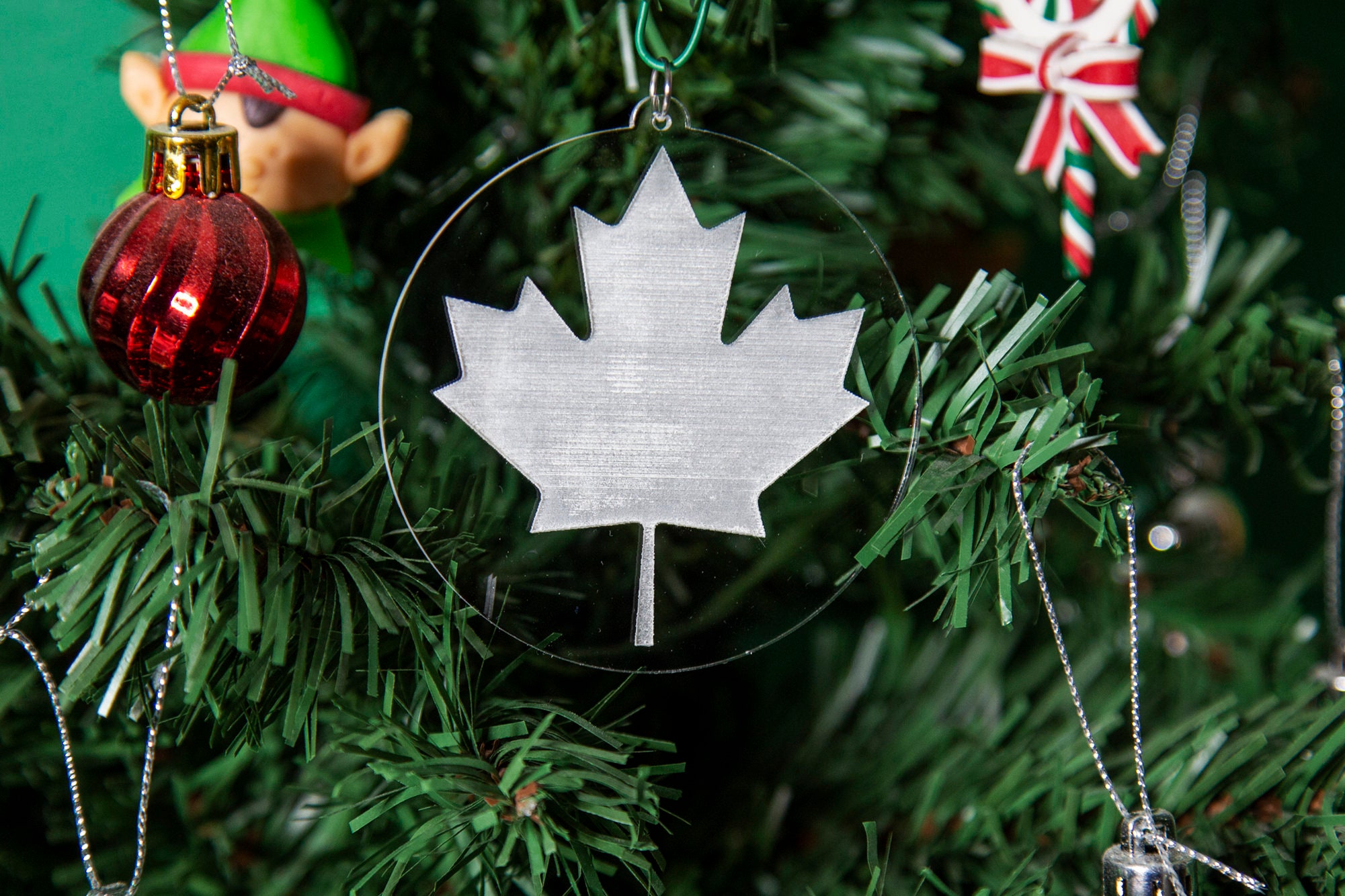Canadian Maple Leaf Christmas Ornament | Etsy