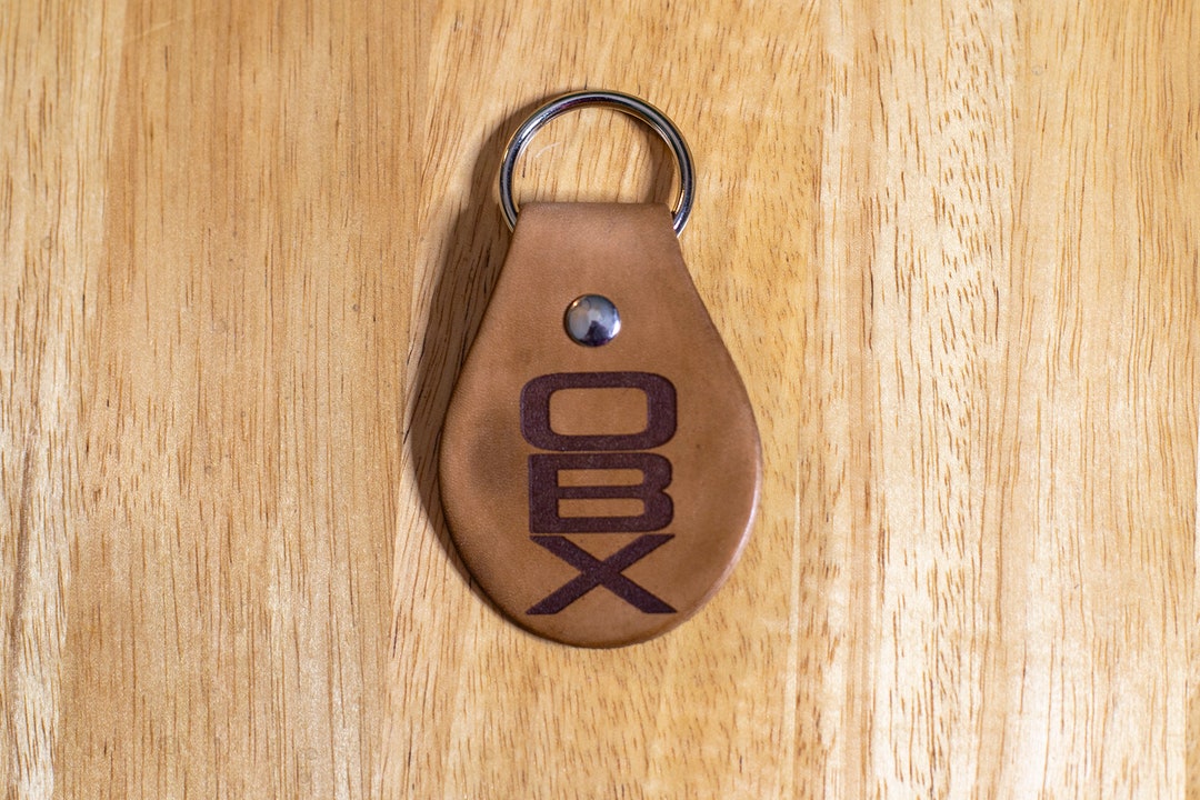 OBX Outer Banks Leather Keychain - Etsy