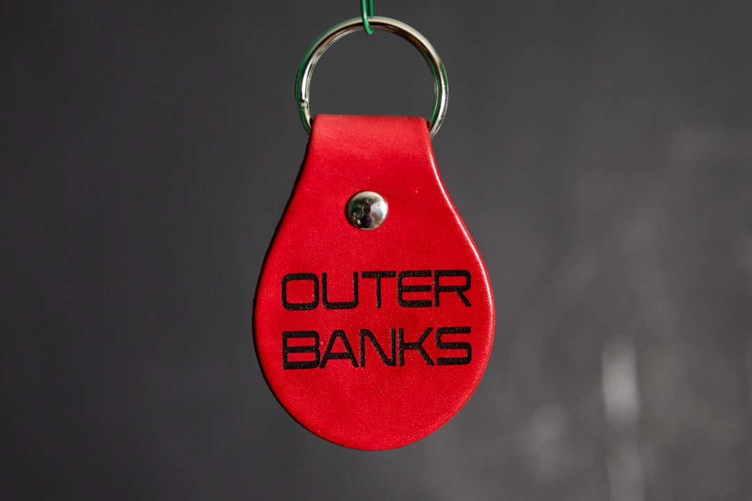 Outer Banks Leather Keychain - Etsy