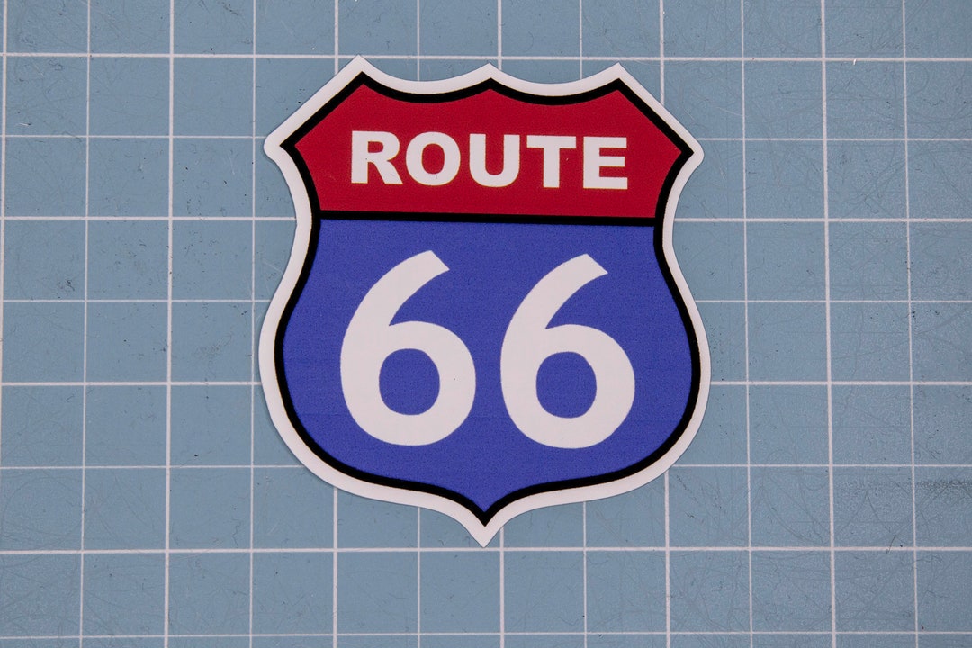 Route 66 Road Sign Vinyl Sticker - Etsy